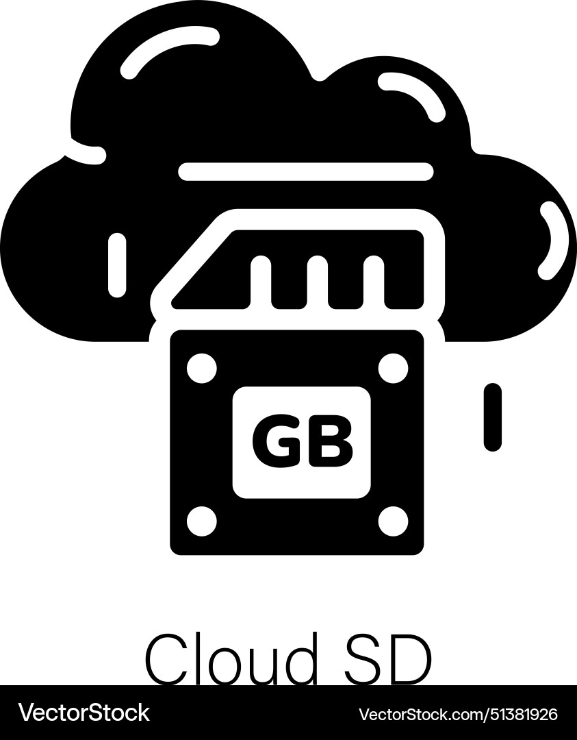 Cloud sd Royalty Free Vector Image - VectorStock