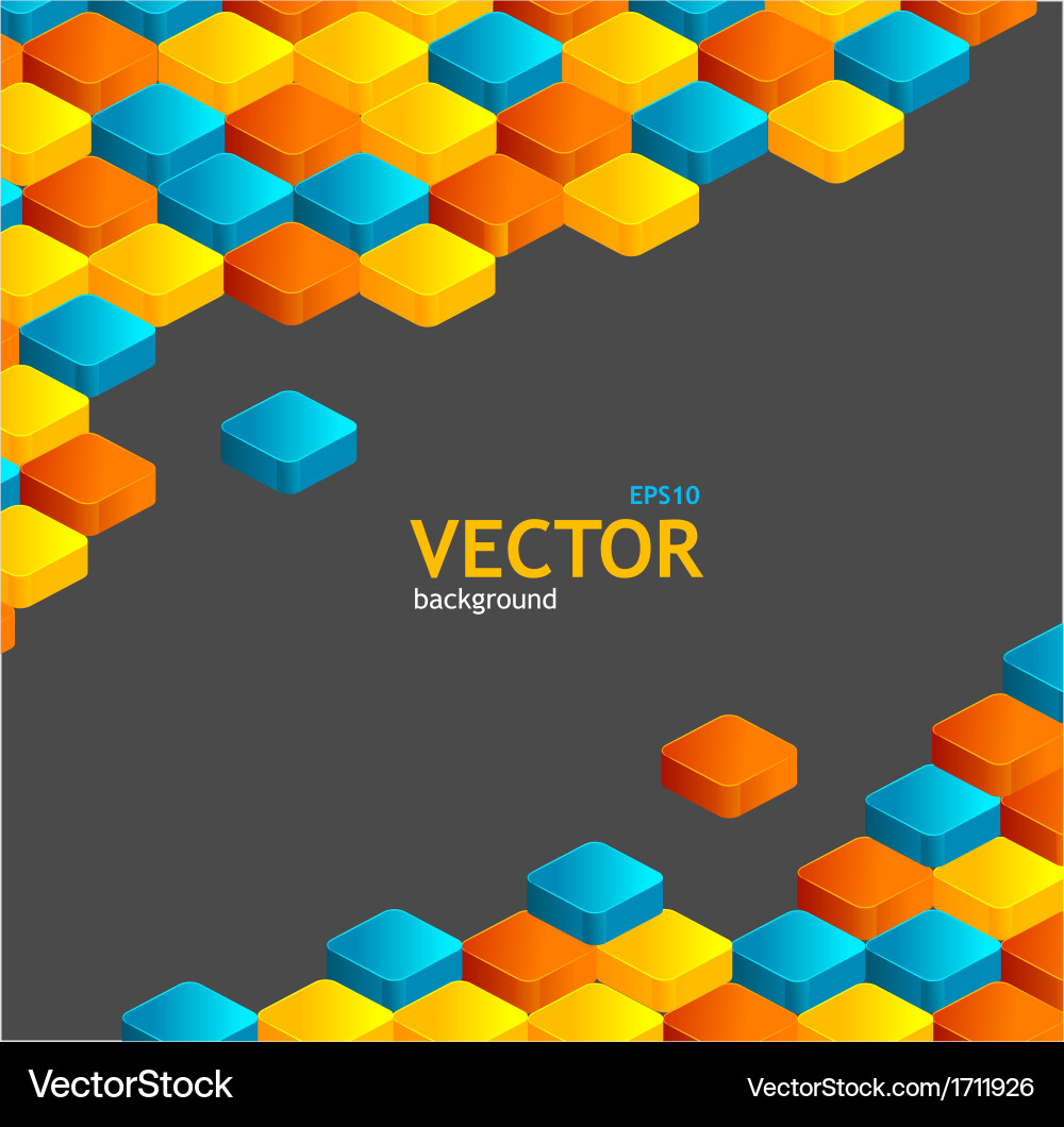 Geometric Cube Background Royalty Free Vector Image