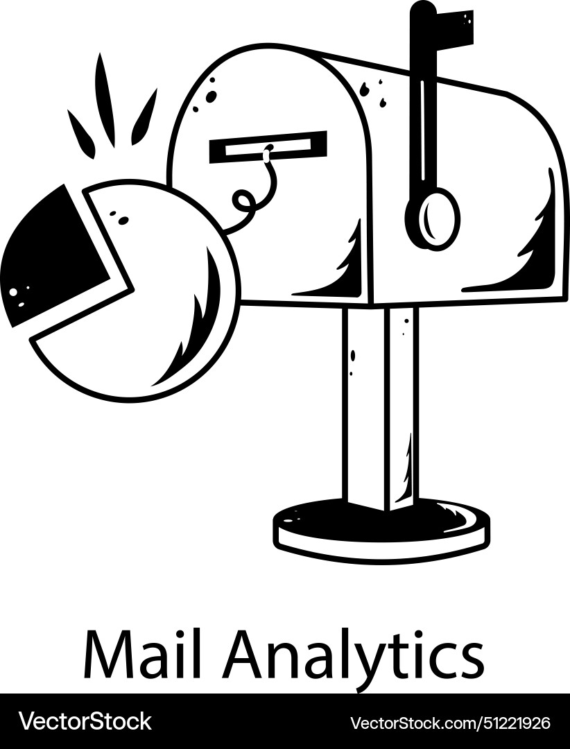 Mail analytics Royalty Free Vector Image - VectorStock