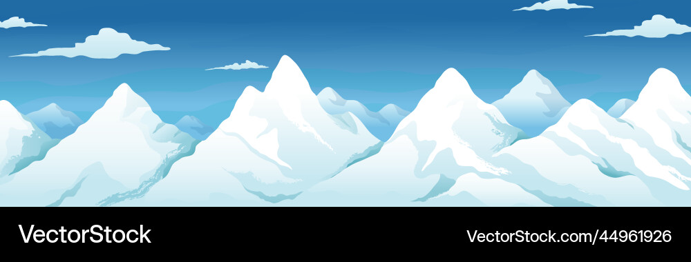 Snow alps mountains winter landscape alpine Vector Image