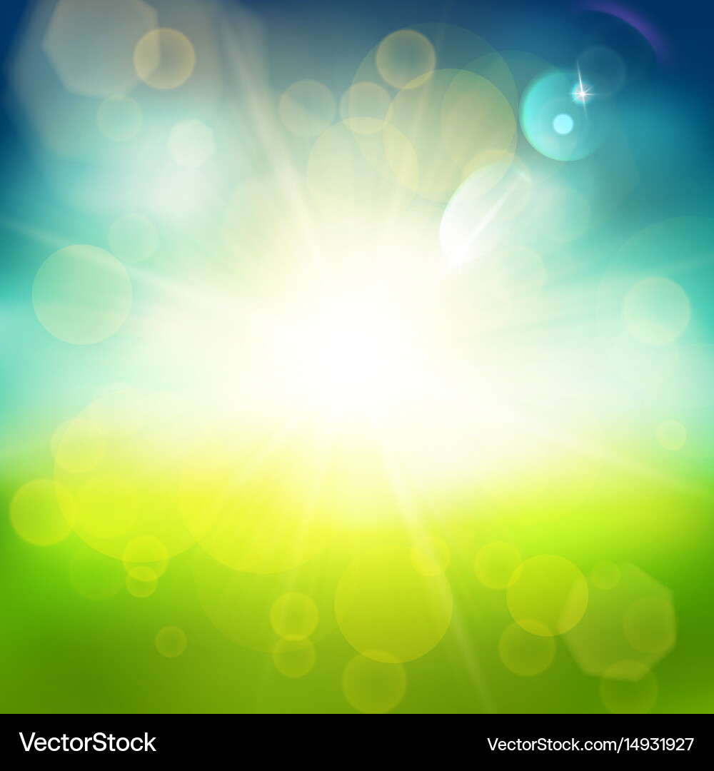 Colorful Bokeh Summer Shine Royalty Free Vector Image