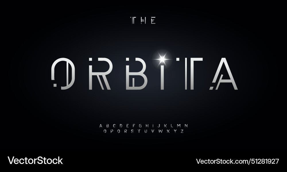 Cyber geometric alphabet cutting-edge letters Vector Image