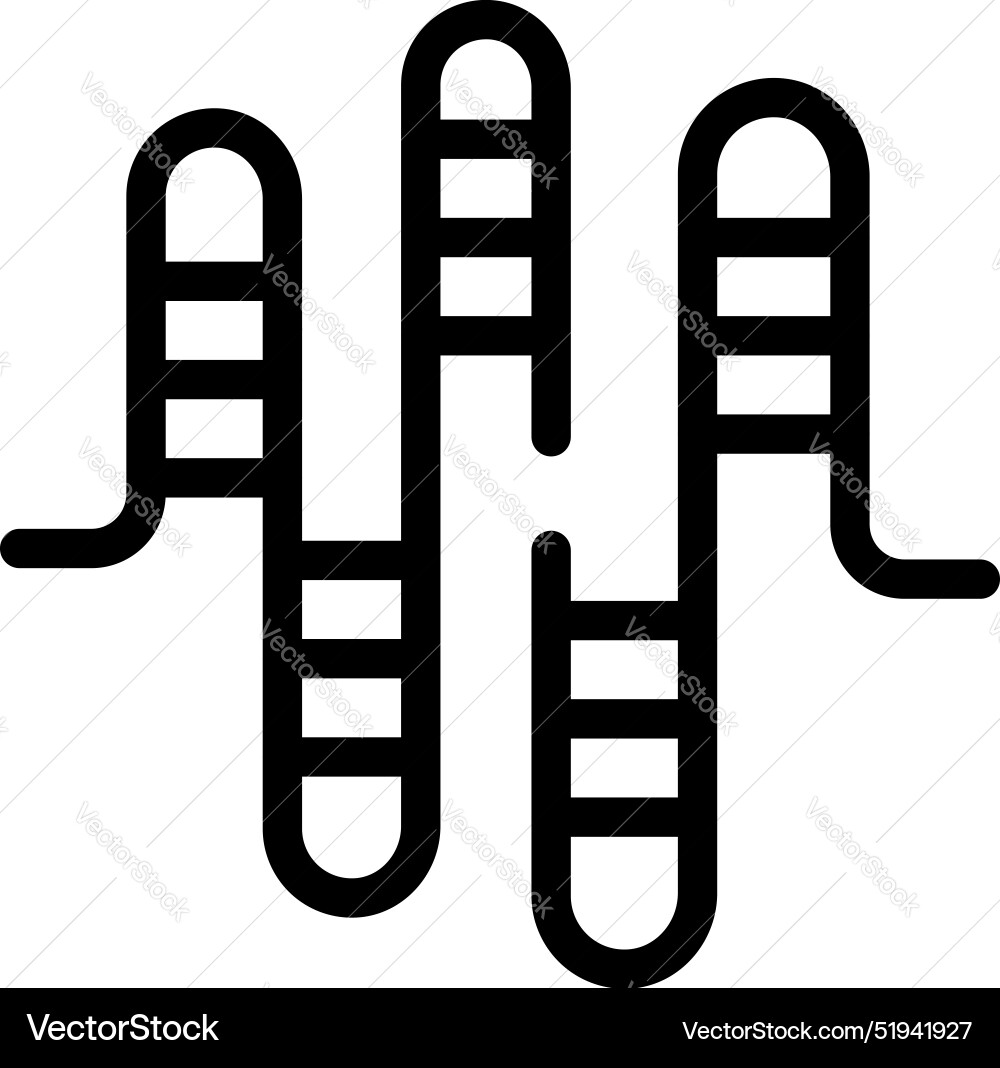 Dna sequence forming a sound wave showing music Vector Image