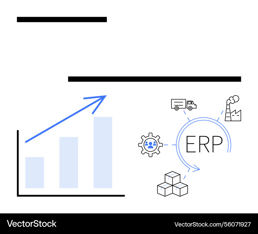 Erp system optimization for supply chain and Vector Image