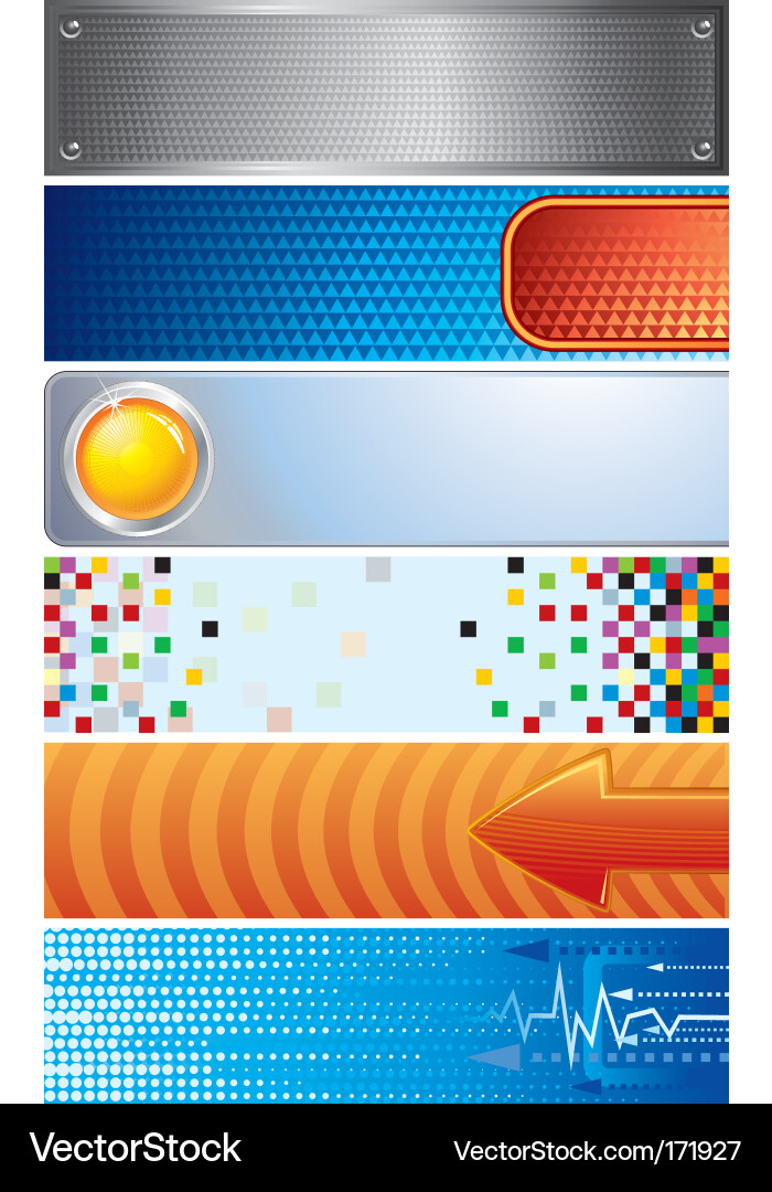 Modern Tech Banners Royalty Free Vector Image - VectorStock