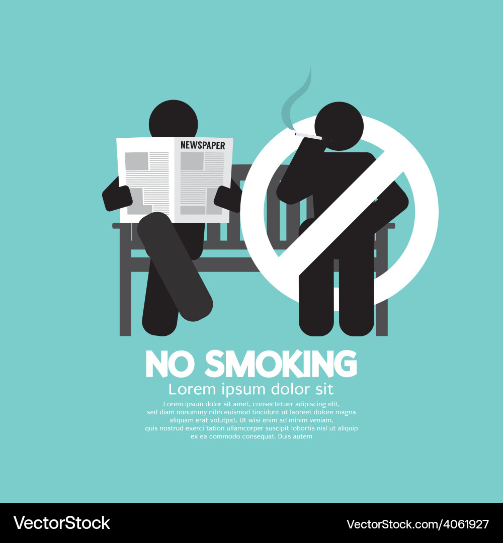 Kein Raucherzeichen am öffentlichen Ort Vektorbild