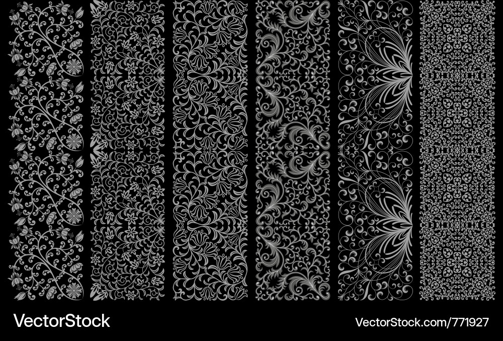 Ornate Floral Scroll Pattern Royalty Free Vector Image