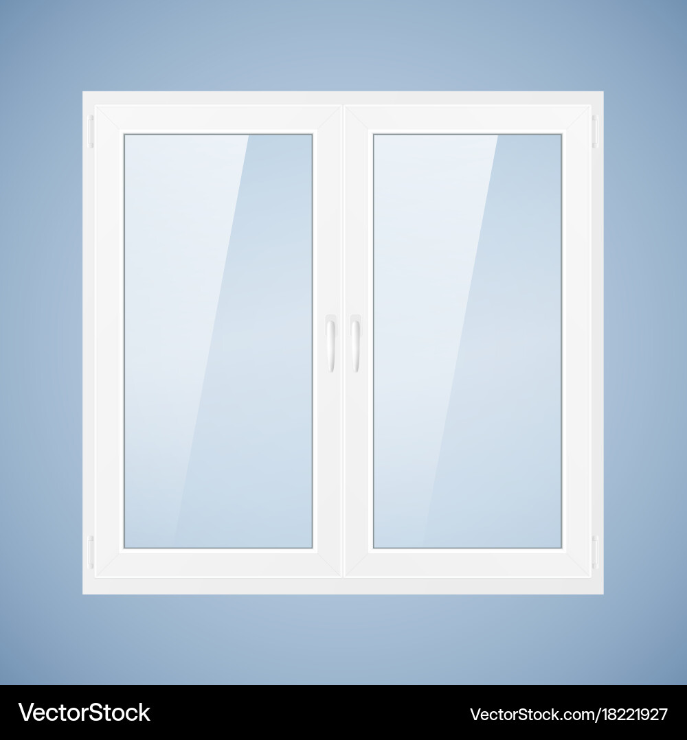 White plastic window Royalty Free Vector Image
