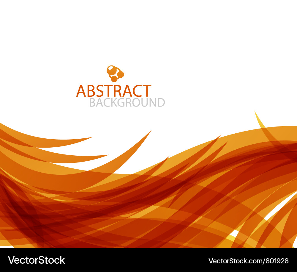 Abstract orange wave Royalty Free Vector Image