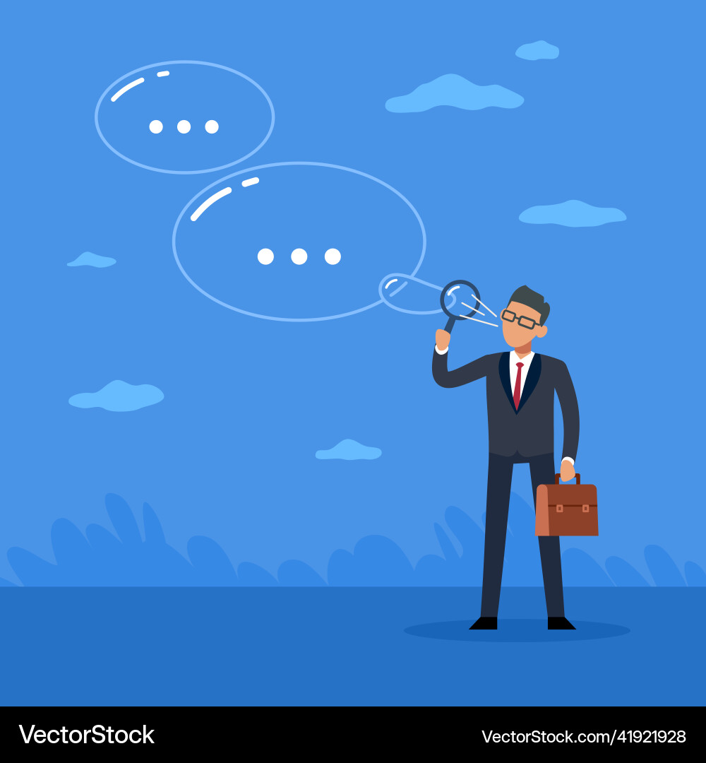 Empty promises man blowing soap bubbles scammer Vector Image