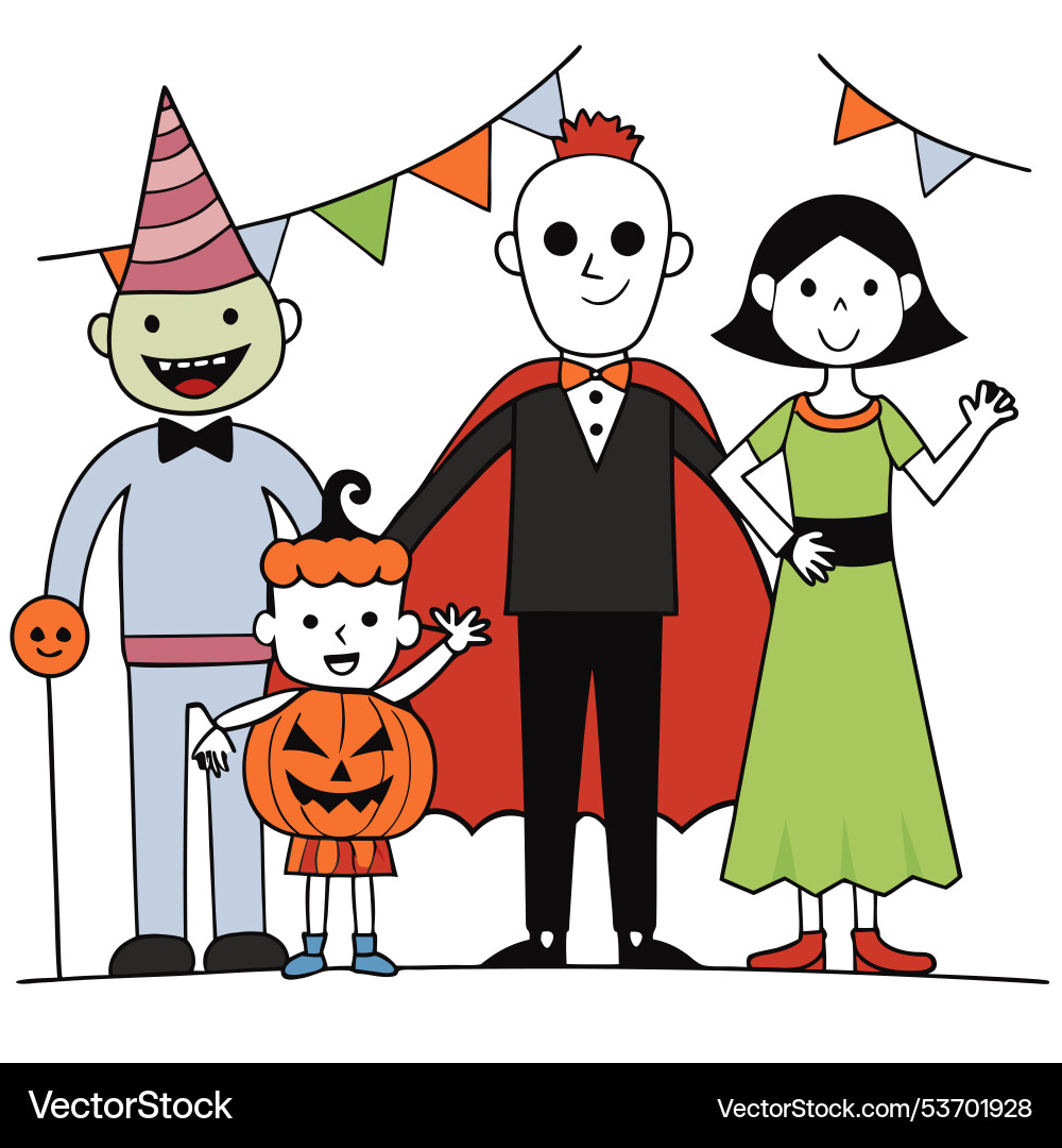 Family having fun at party happy Royalty Free Vector Image