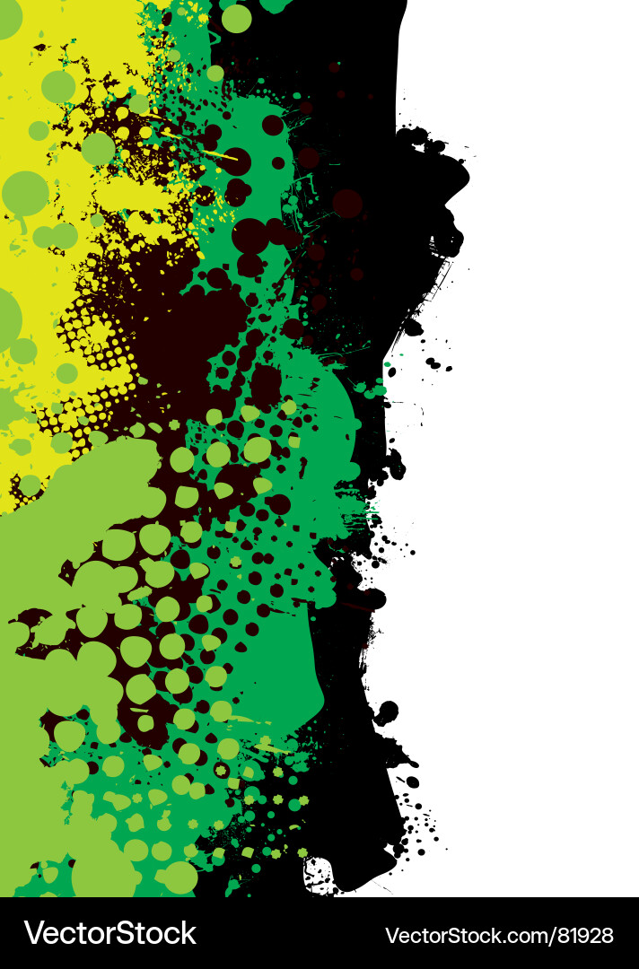 Green Ink Splatter Grunge Royalty Free Vector Image