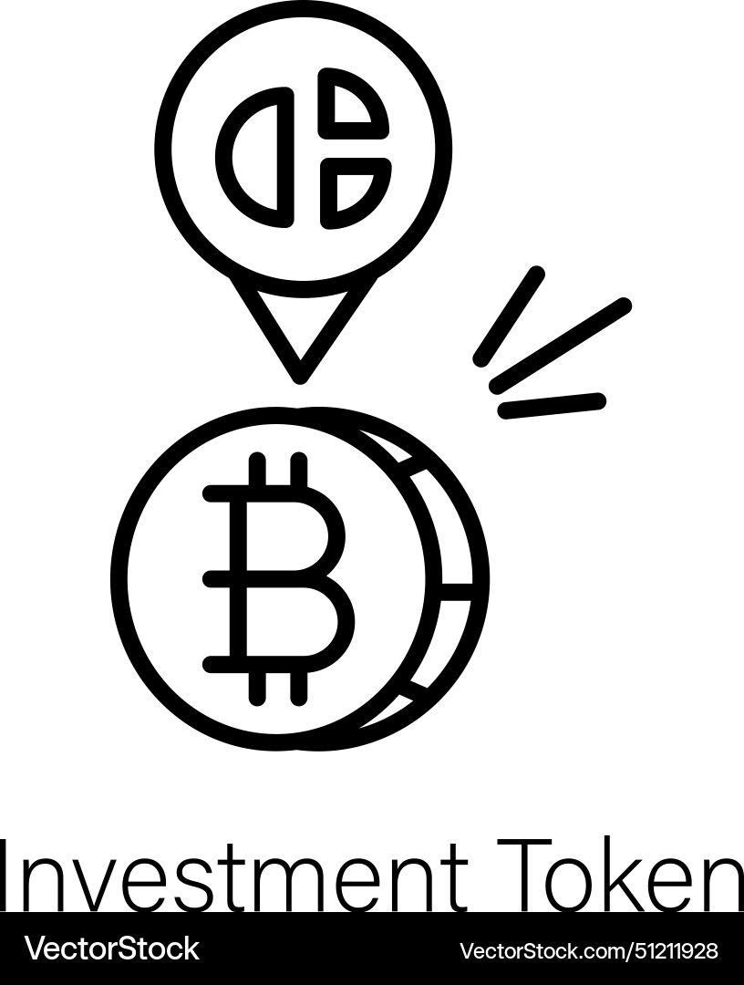 Investment token Royalty Free Vector Image - VectorStock