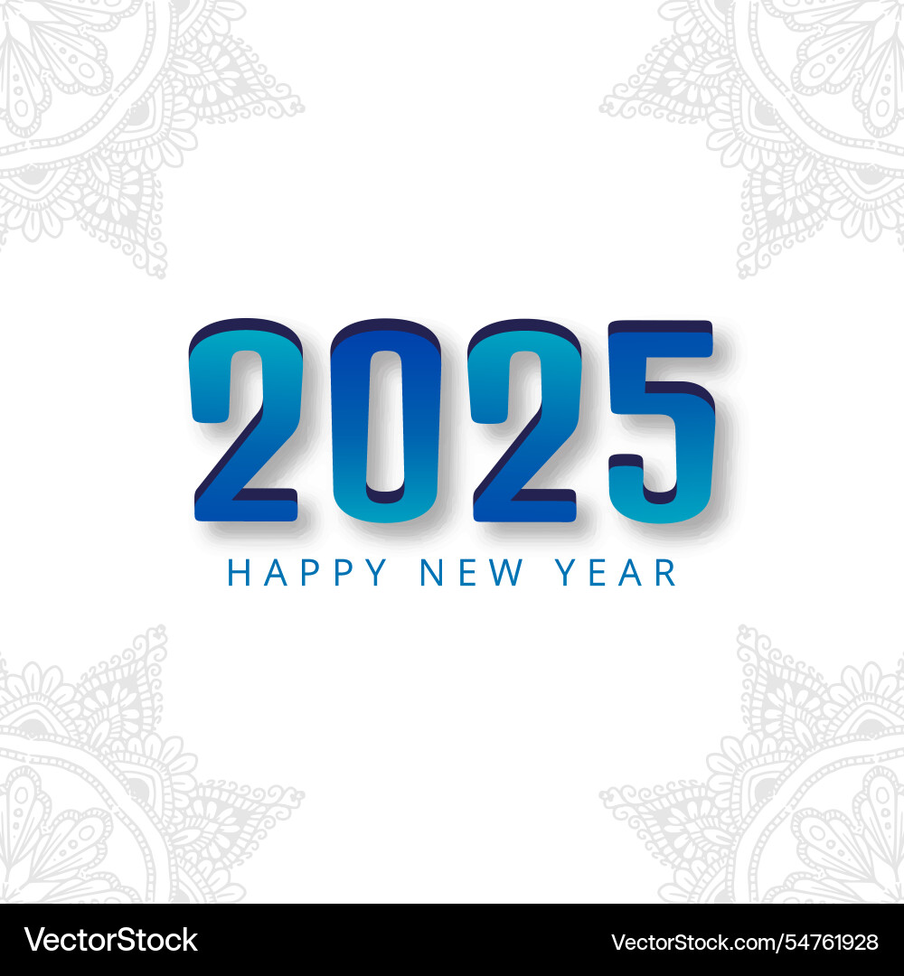 Modern 2025 new year event greeting card design Vector Image
