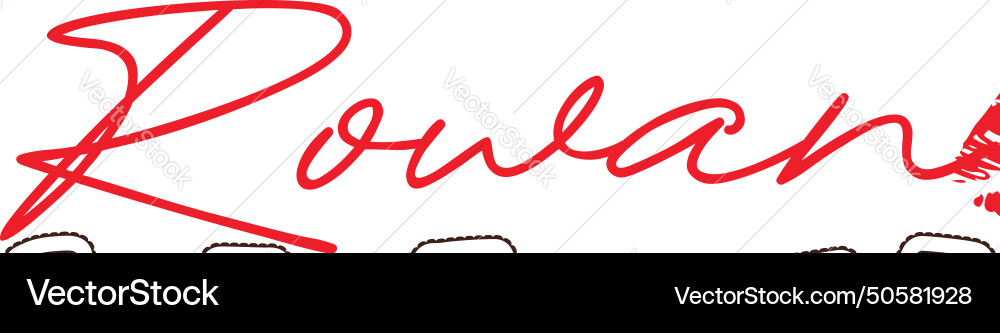 Rowan i love you Royalty Free Vector Image - VectorStock