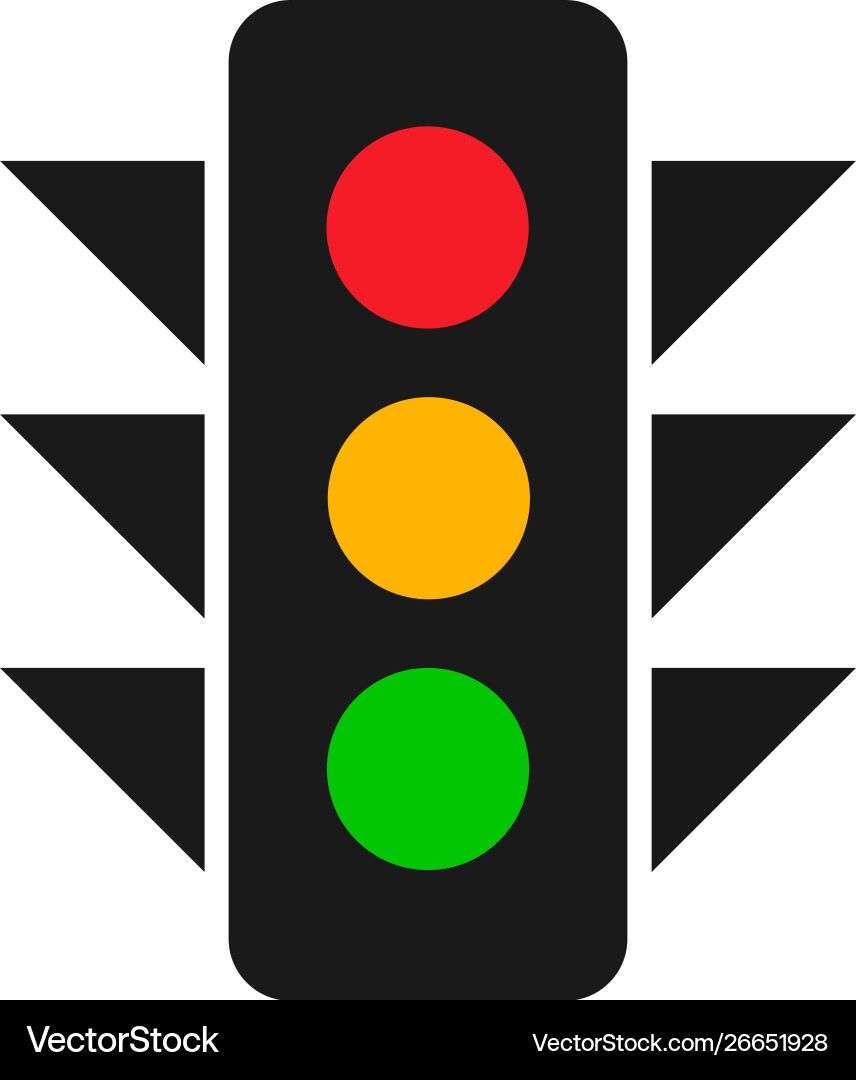 Traffic light logo graphic design template Vector Image