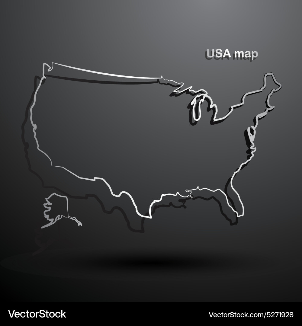 Usa map Royalty Free Vector Image - VectorStock