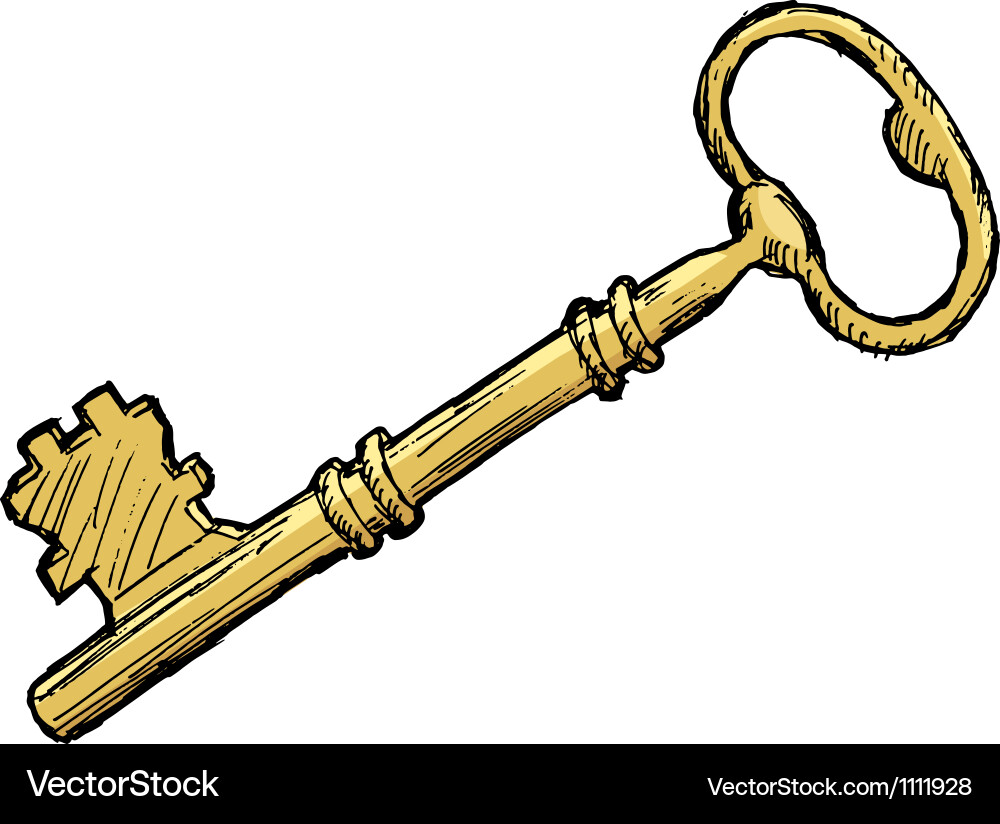 Vintage Key Sketch Royalty Free Vector Image - VectorStock