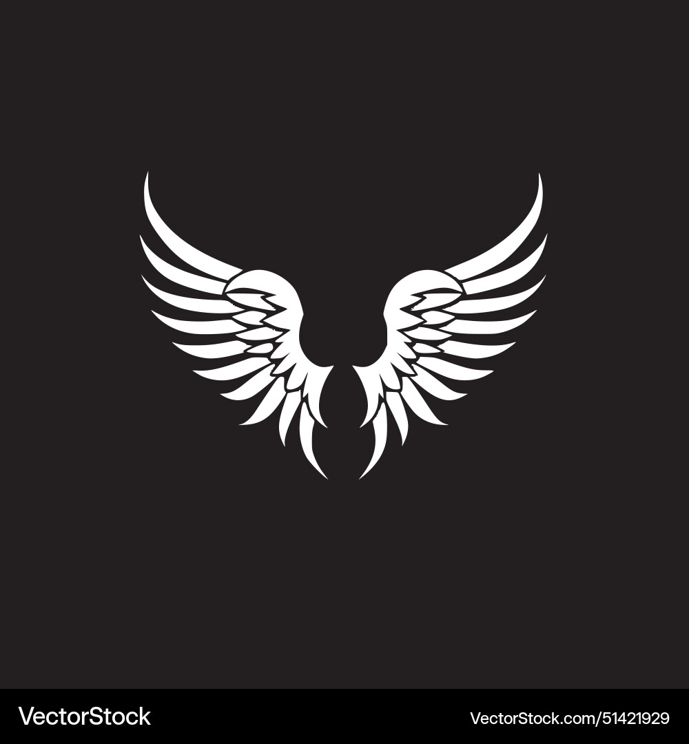 Angel wings - minimalist and flat logo Royalty Free Vector