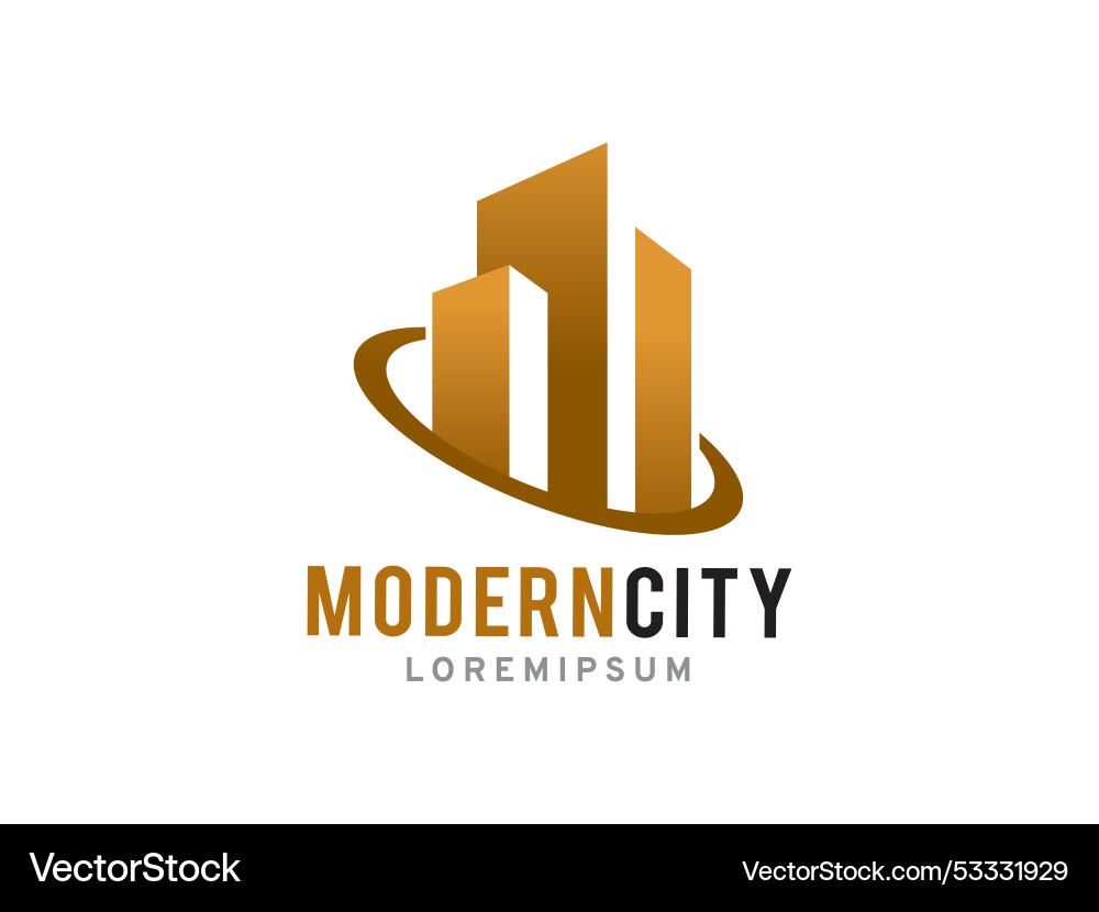 City logo symbol or icon template – Royalty-Free Vector | VectorStock