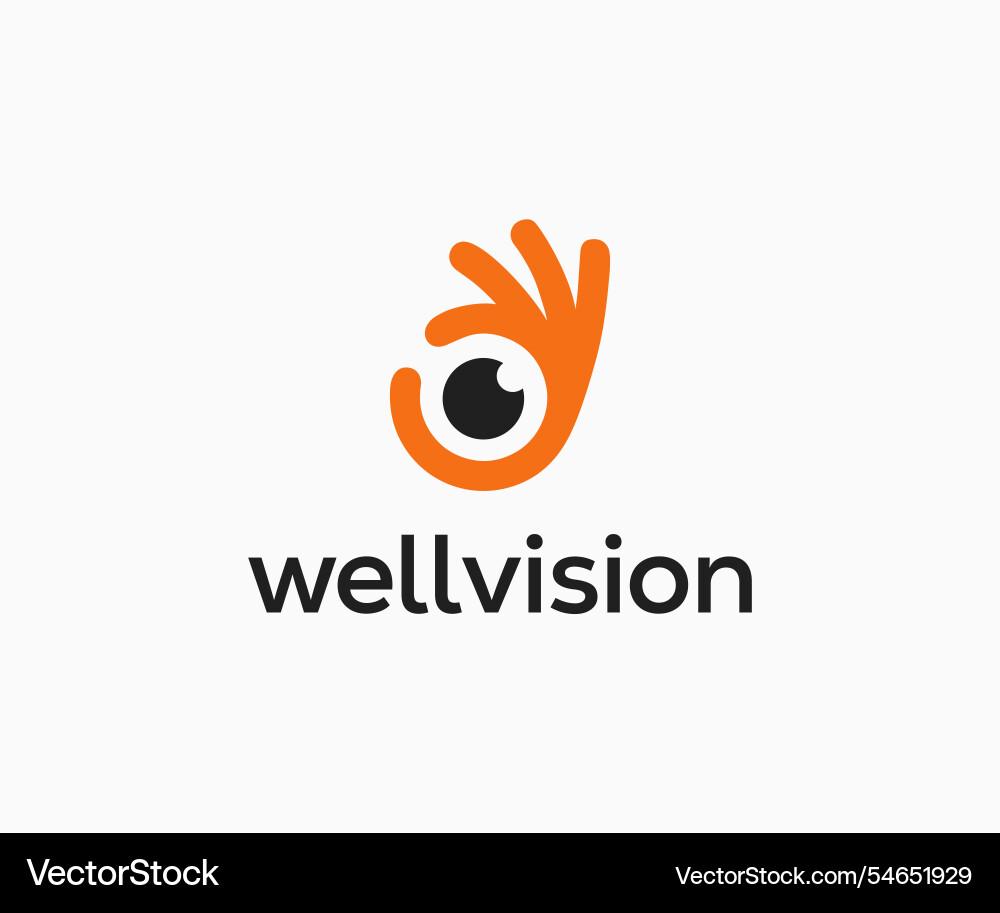 Eye vision logo design template Royalty Free Vector Image