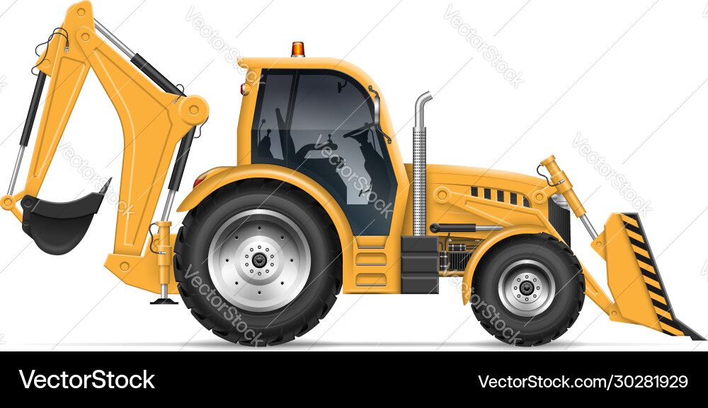 Vector Backhoe Excavator