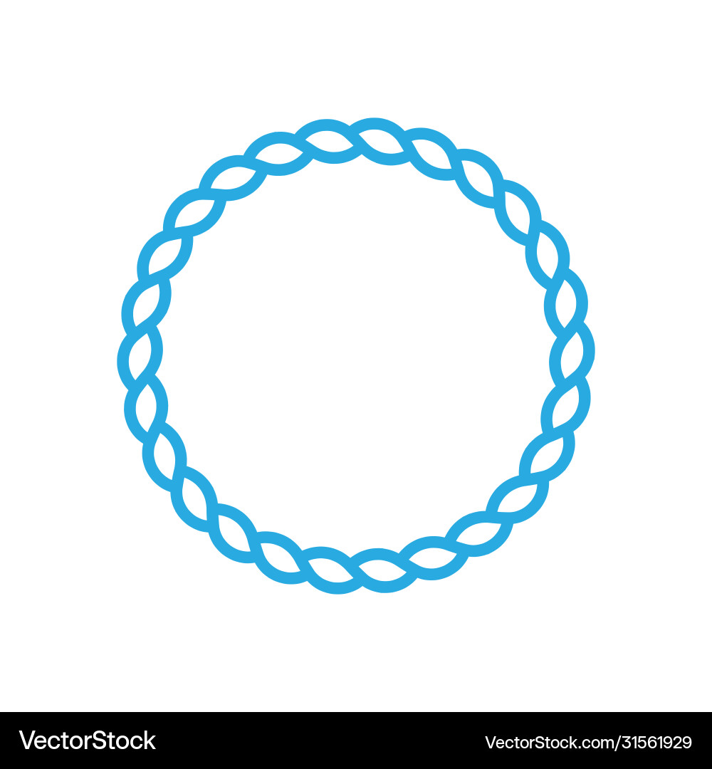 Round Marine Rope Frame Royalty Free Vector Image