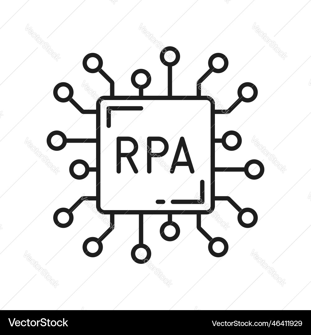 Rpa connection software and business solutions Vector Image