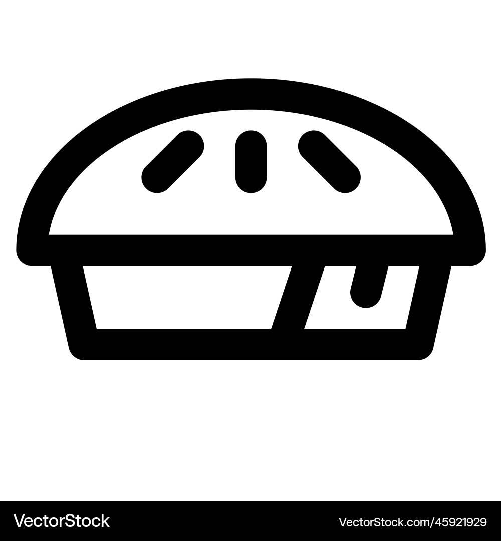 Sweet pie outline Royalty Free Vector Image - VectorStock