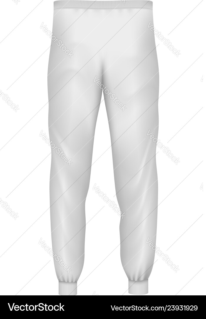 White pants back Royalty Free Vector Image - VectorStock