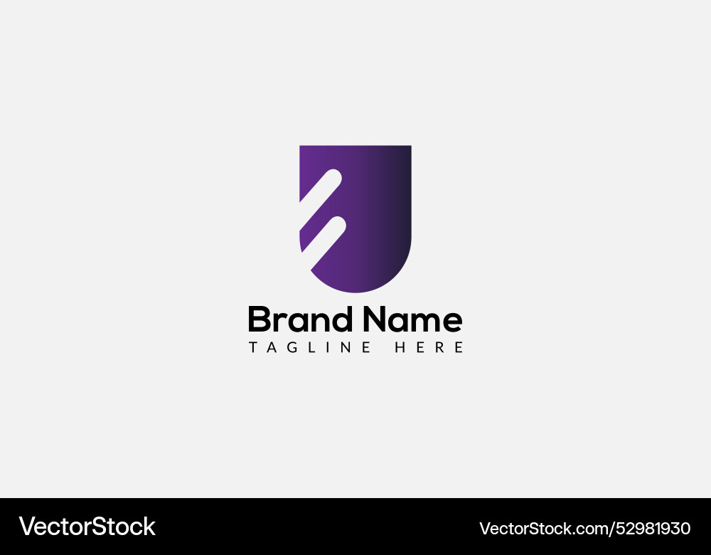 Abstract u letter modern initial lettermarks logo Vector Image