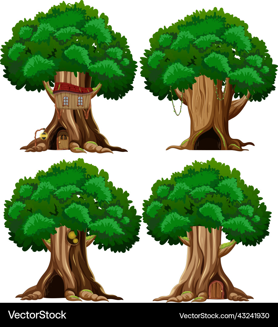 Big tree isolated cartoon Royalty Free Vector Image Big tree isolated cartoon Royalty Free Vector Image