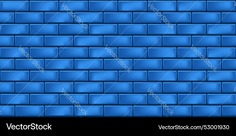 Blue brick metro ceramic tiles Royalty Free Vector Image
