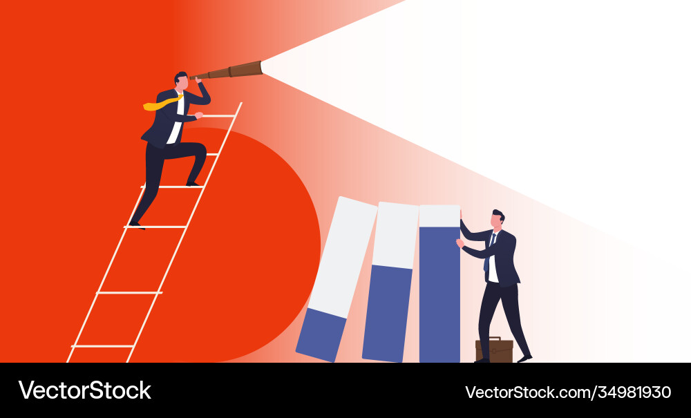 Business vision risk protection Royalty Free Vector Image