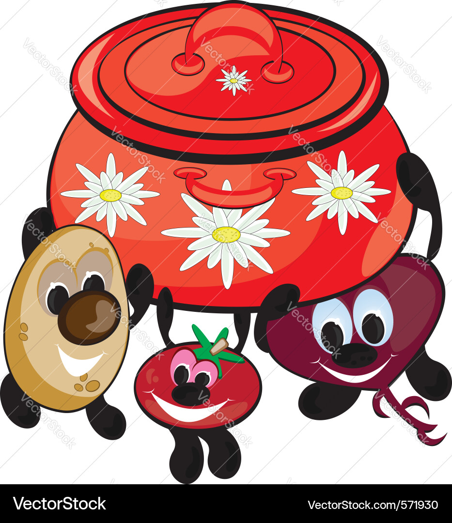 Cartoon of funny vegetables Royalty Free Vector Image