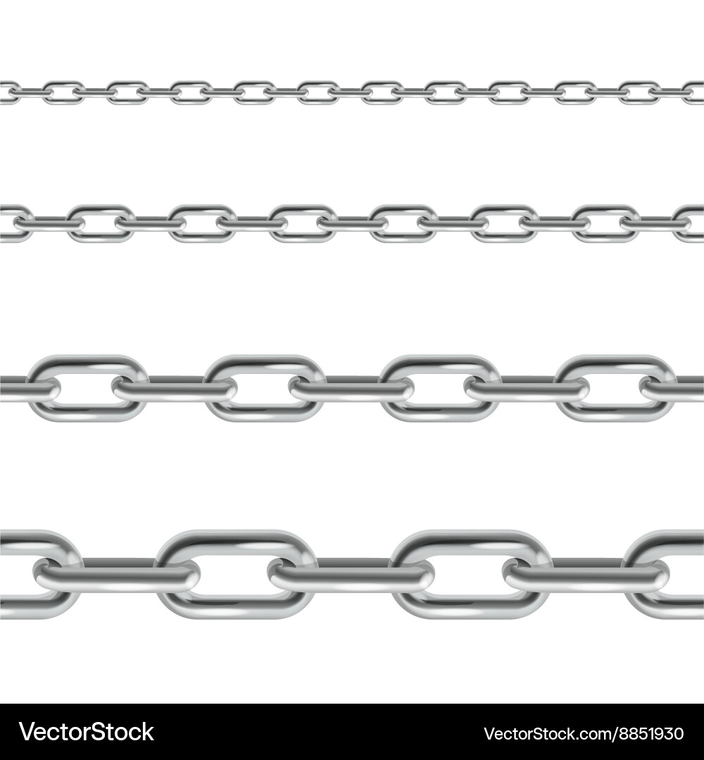 Chain line set Royalty Free Vector Image - VectorStock