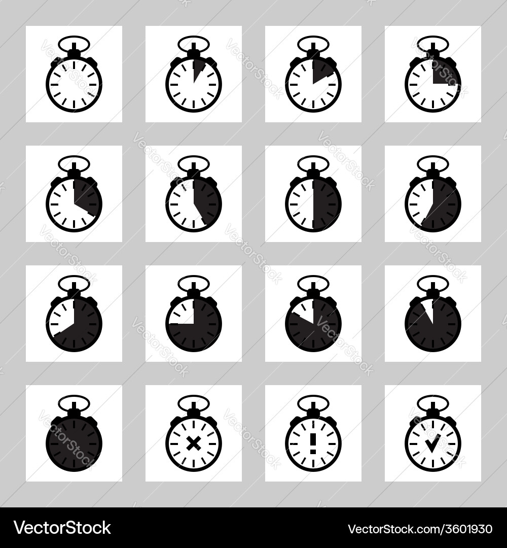 Clock Timer Icon Royalty Free Vector Image - VectorStock