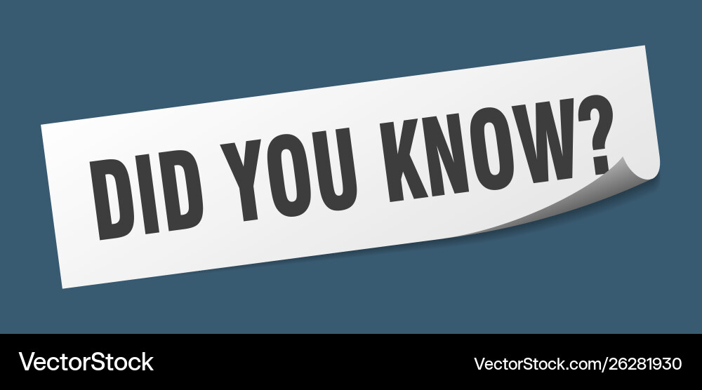 Did you know sticker square isolated Royalty Free Vector