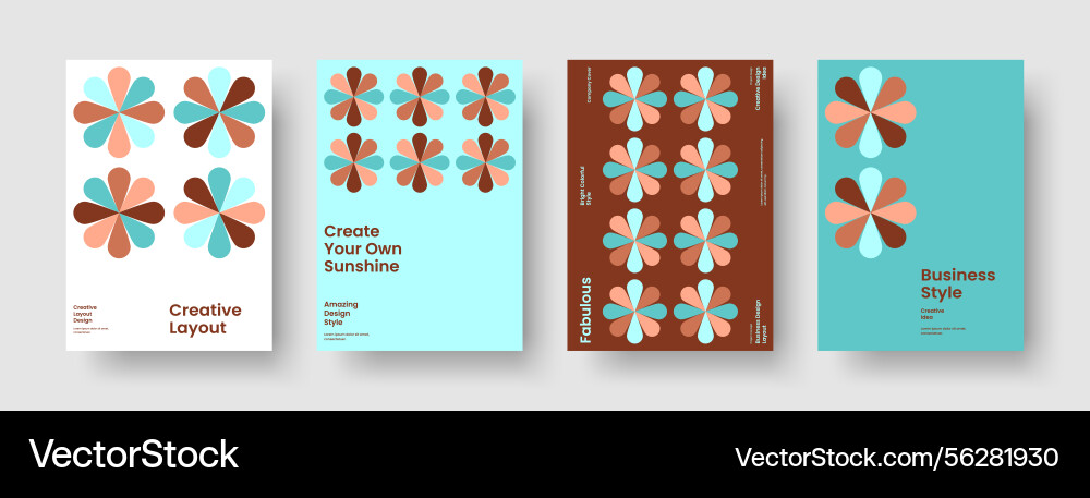 Geometric Book Cover Layout Royalty Free Vector Image