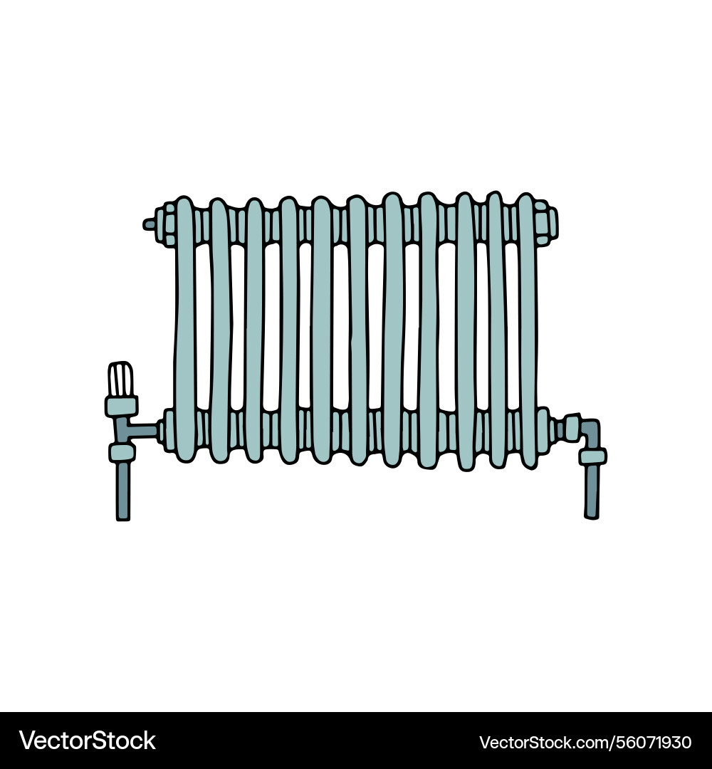 Heating radiator system for home appliance Vector Image