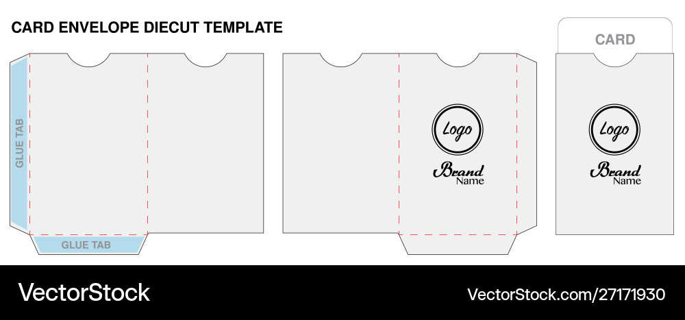 Envelope die cut template Vector Images & Graphics for Commercial Use ...