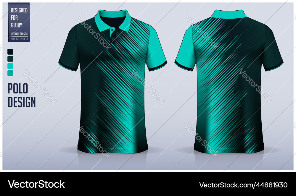 Polo t-shirt mockup design abstract pattern Vector Image