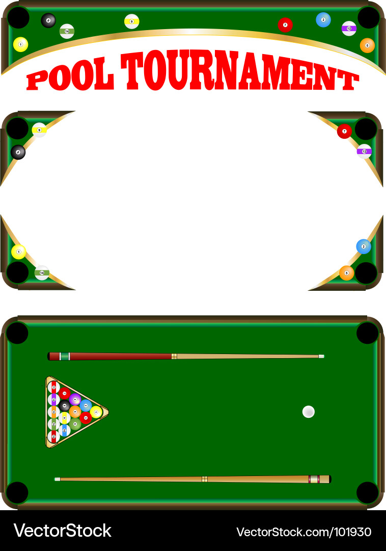 Pool Tournament Game Royalty Free Vector Image