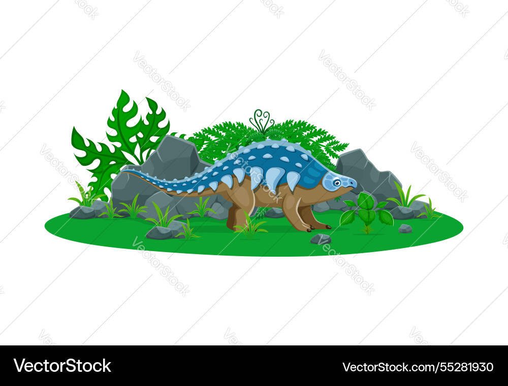 Prehistoric dino cartoon character Royalty Free Vector Image