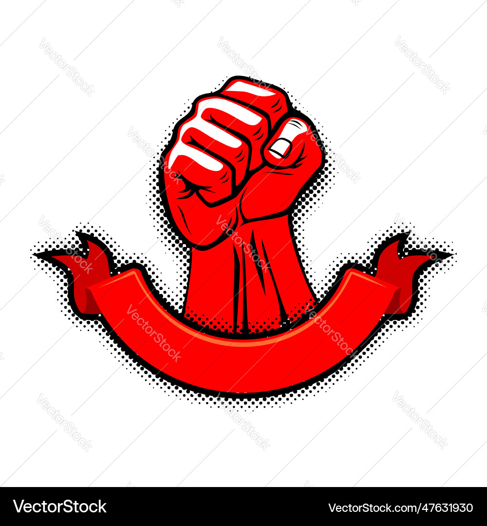 Protest raised clenched fist Royalty Free Vector Image