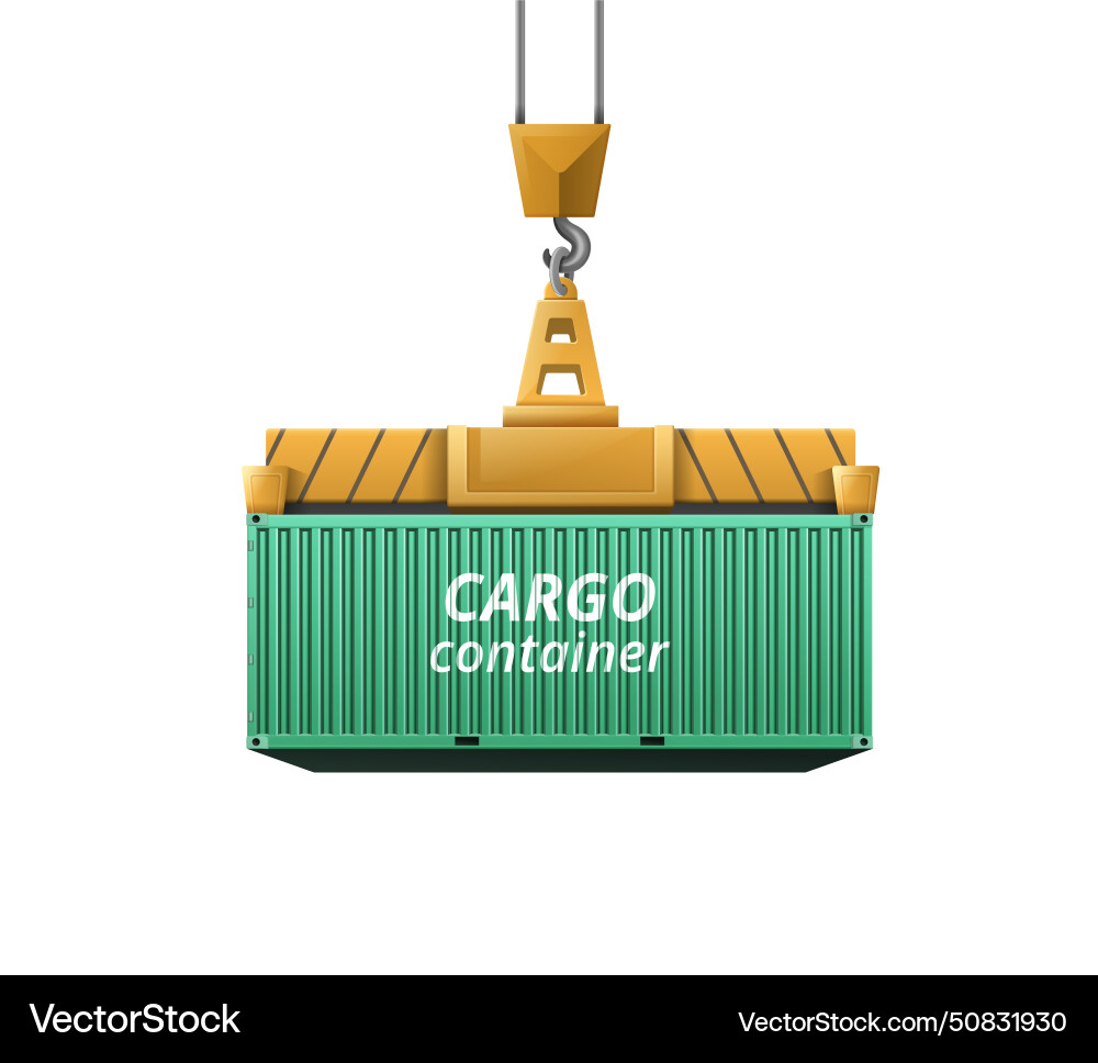 Realistic cargo container Royalty Free Vector Image