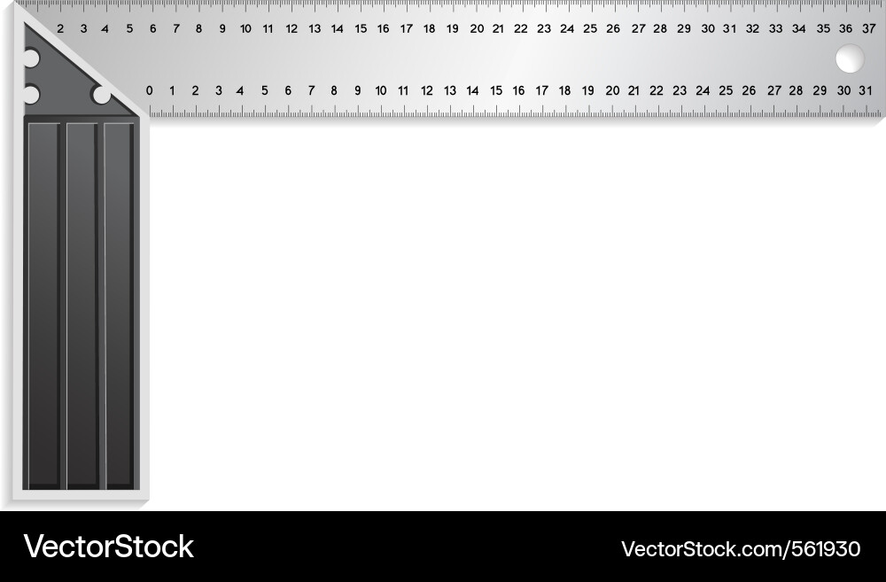 Silver Metal Ruler Royalty Free Vector Image - VectorStock
