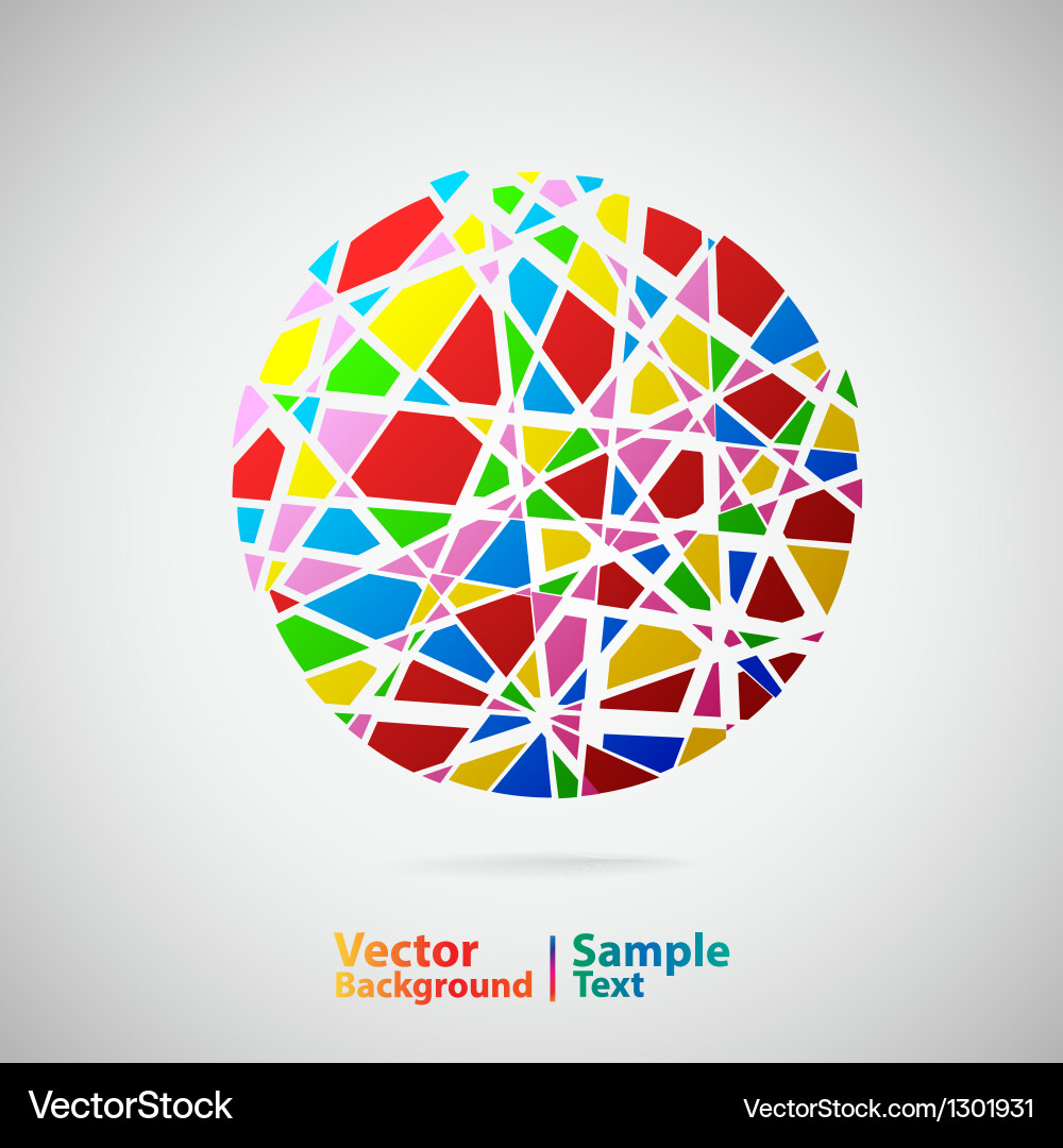 Circle from many parts Royalty Free Vector Image