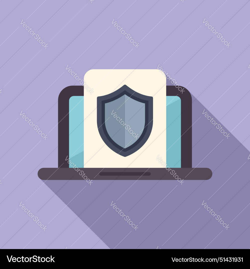 Cyber security concept with protective shield Vector Image