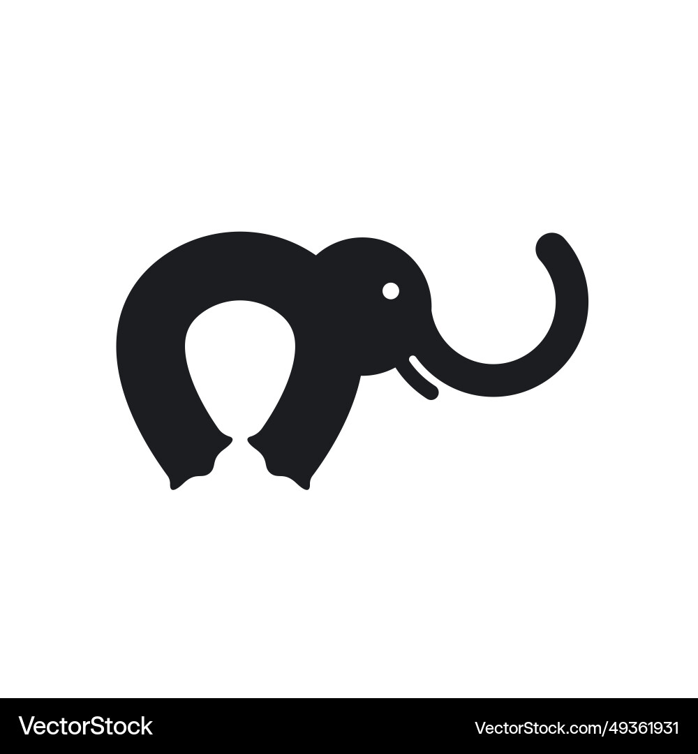 Elephant icon concept design template Royalty Free Vector